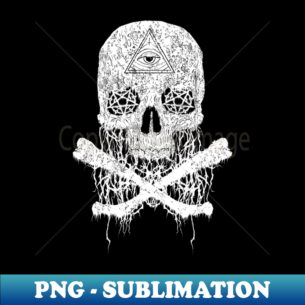 Awesome Creepy Melting Skull Bones - Aesthetic Sublimation | Inspire Uplift
