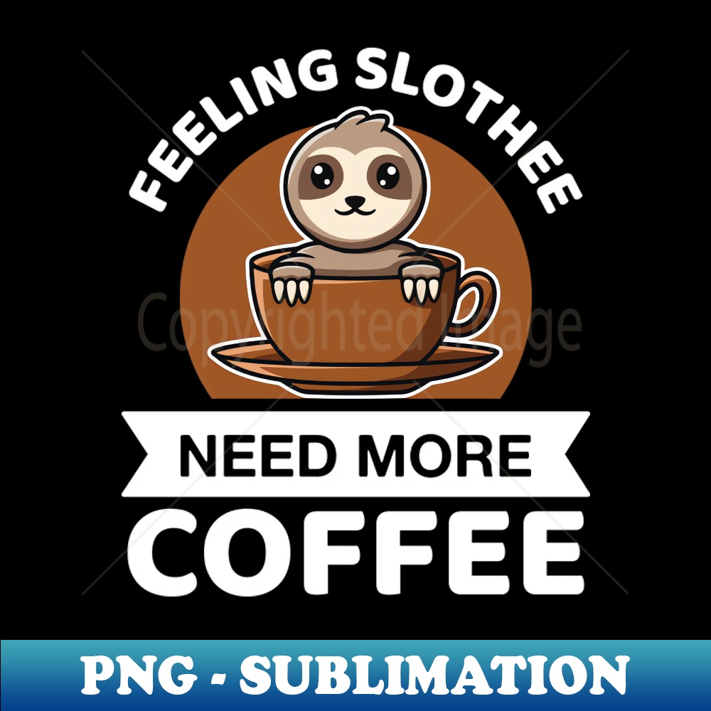 Feeling Slothee Need More Coffee - Funny Sloth and Coffee Lo | Inspire ...