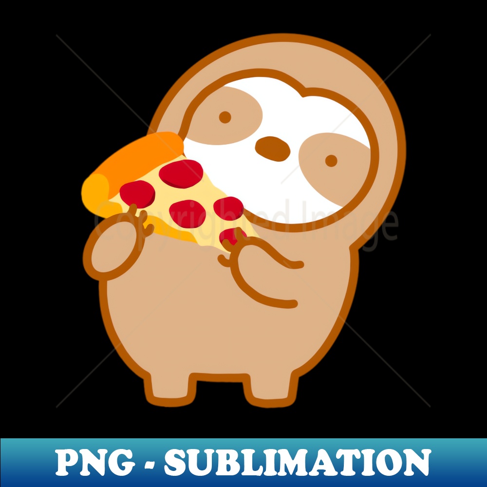 Cute Pepperoni Pizza Sloth - Exclusive PNG Sublimation Downl | Inspire ...