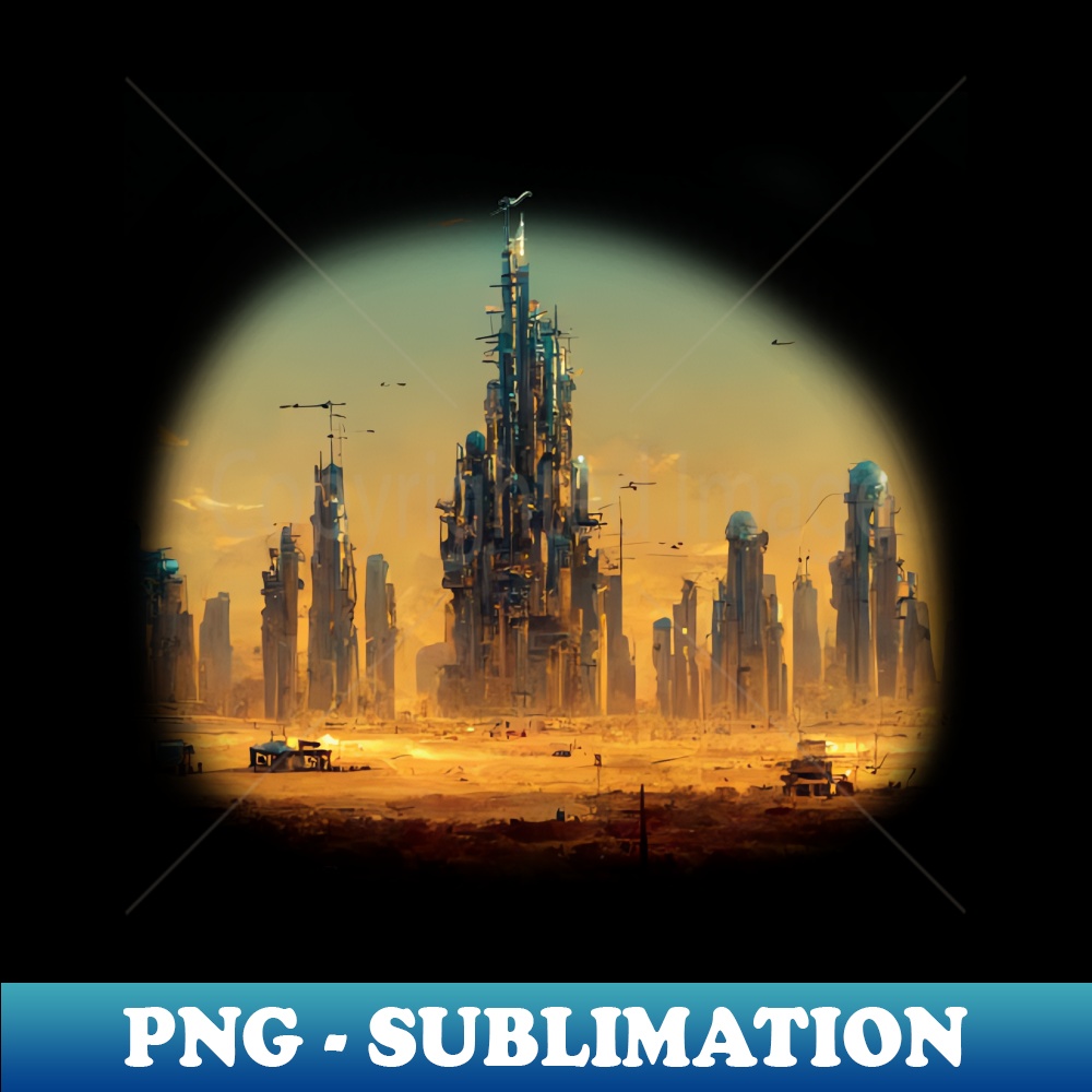 Futuristic Desert City 2045 In Cyberpunk Style - Unique Subl - Inspire ...