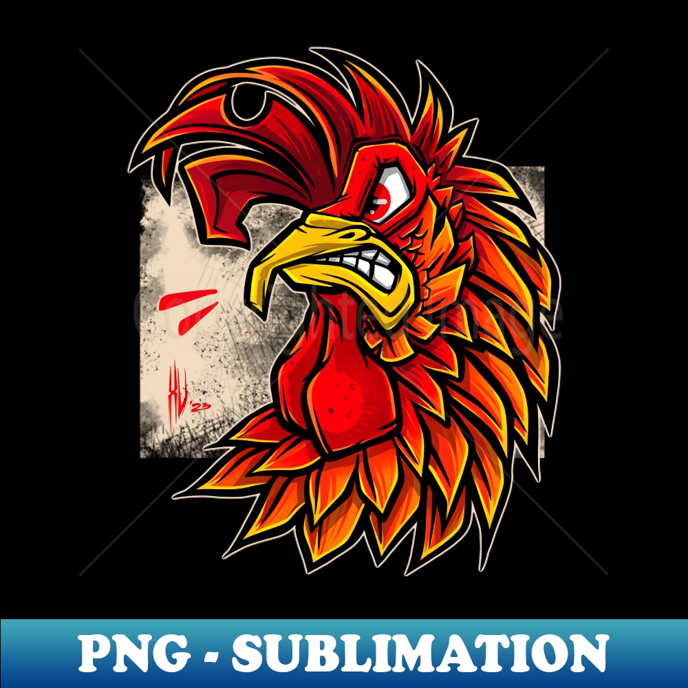 Red Rooster Funny Angry Chicken Gift - PNG Transparent Subli - Inspire ...