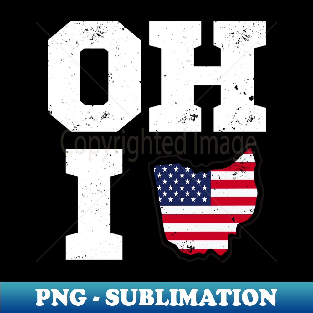 Ohio Map State USA Flag - Unique Sublimation PNG Download - - Inspire ...