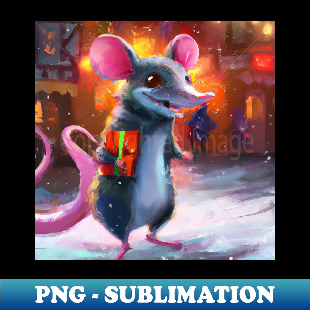 Cute Rat Drawing - PNG Transparent Sublimation Design - Perf | Inspire ...
