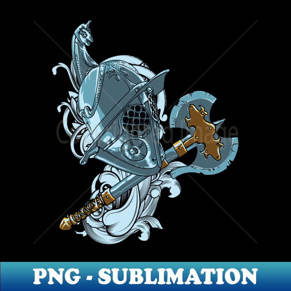 Knight Helmet Illustration - PNG Transparent Sublimation Fil - Inspire ...