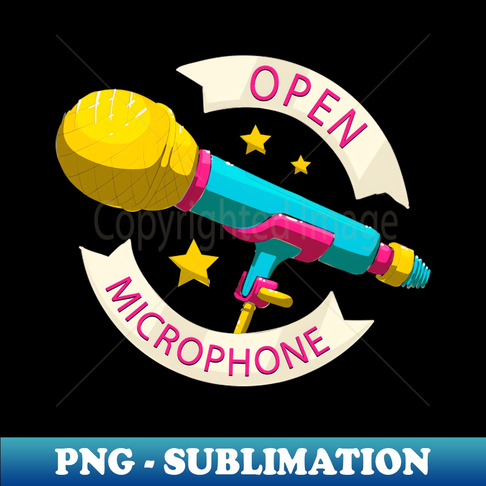 Open Microphone - Instant Sublimation Digital Download - Tra | Inspire ...