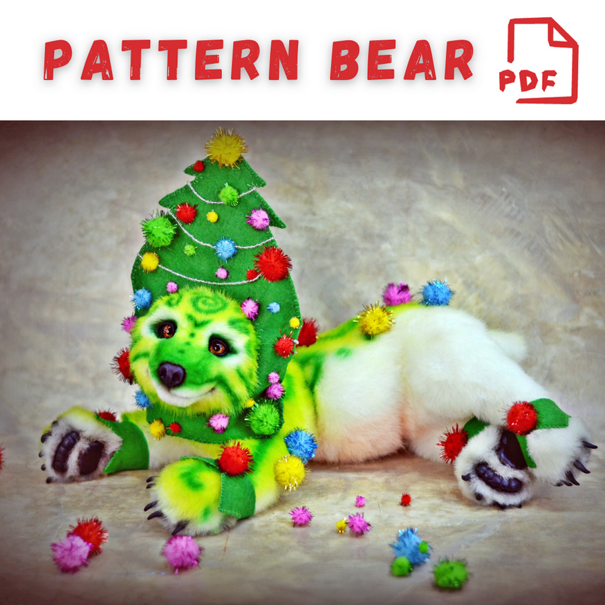 Polar Bear Pattern PDF, Sewing Pattern, Bear Pattern 15.7 in | Inspire ...