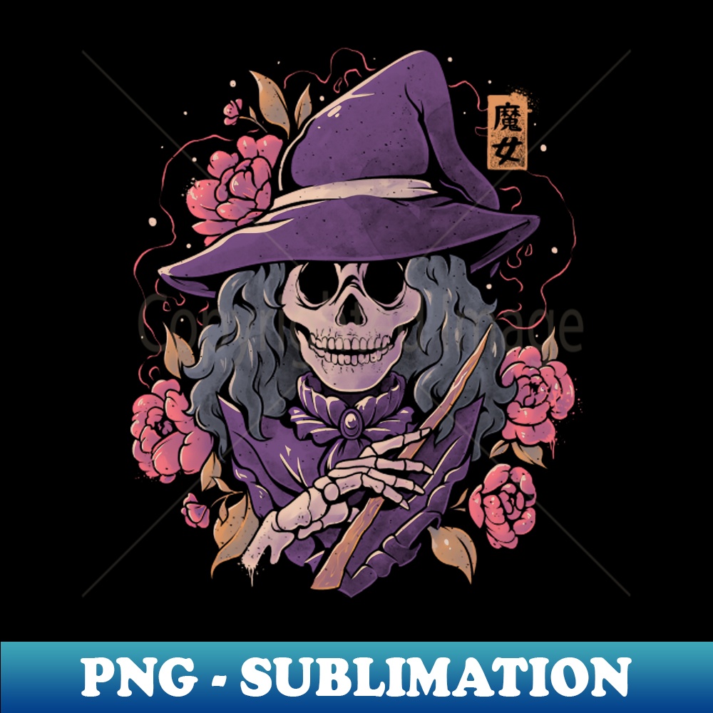 Magic Death - Witch Skull Goth Gift - Sublimation-Ready PNG | Inspire ...