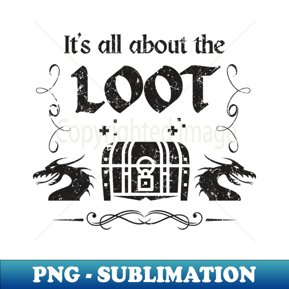 Loot RPG Gamer Gaming Dragons Chest - Artistic Sublimation D - Inspire ...