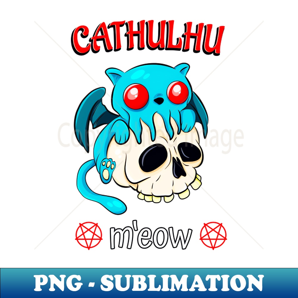 Cthulhu Cat Funny Horror Kawaii Cathulhu MEow - Trendy Subli - Inspire ...