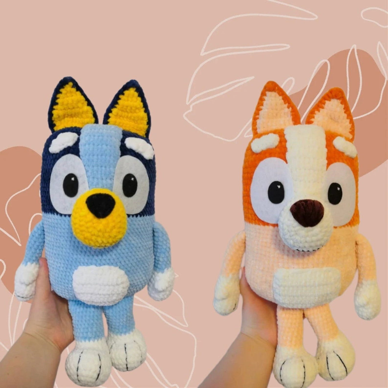Cute Bluey and Bingo Crochet Pattern PDF FILE Instant Download ...