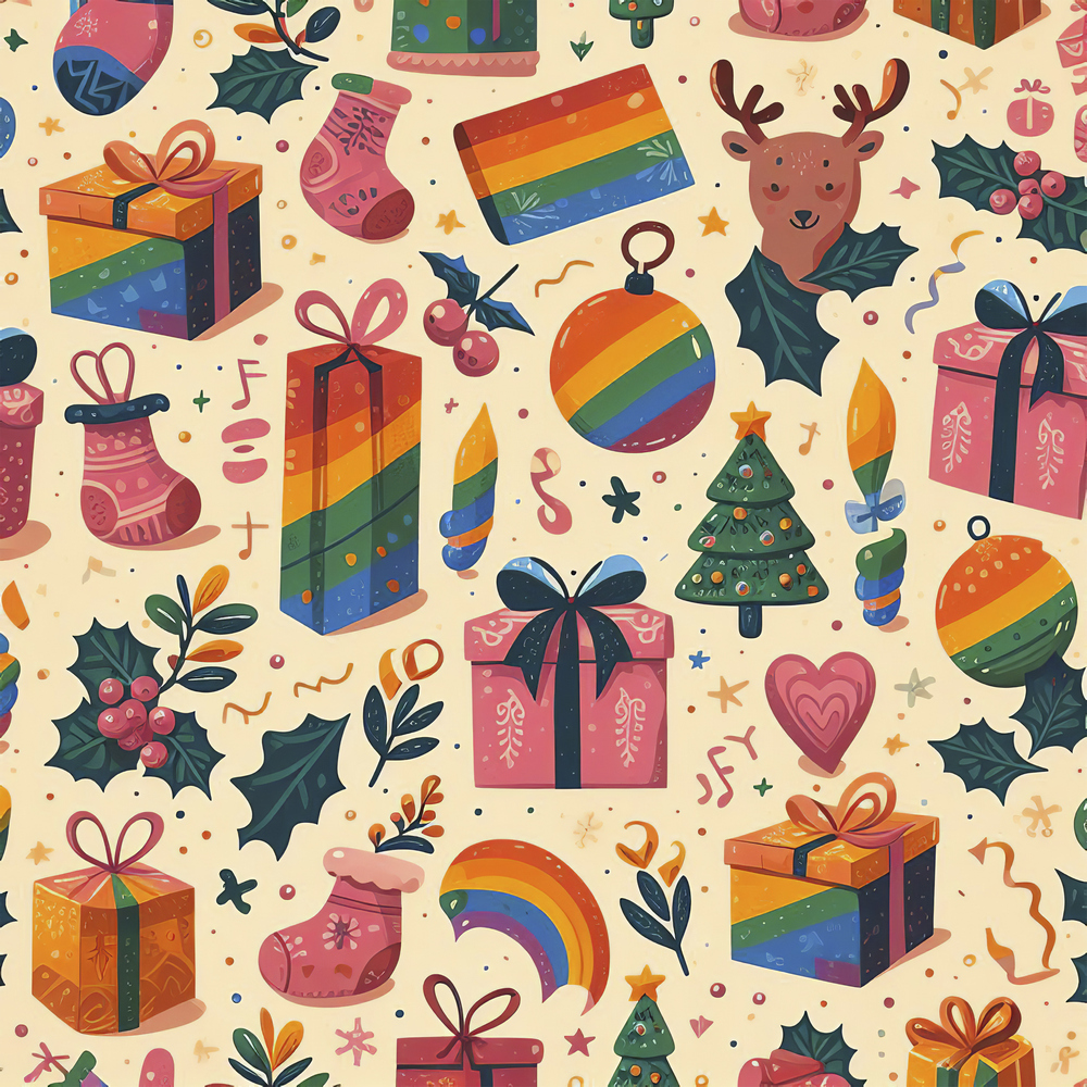 LGBT friendly gift wrapping paper Digital paper for Christma | Inspire ...