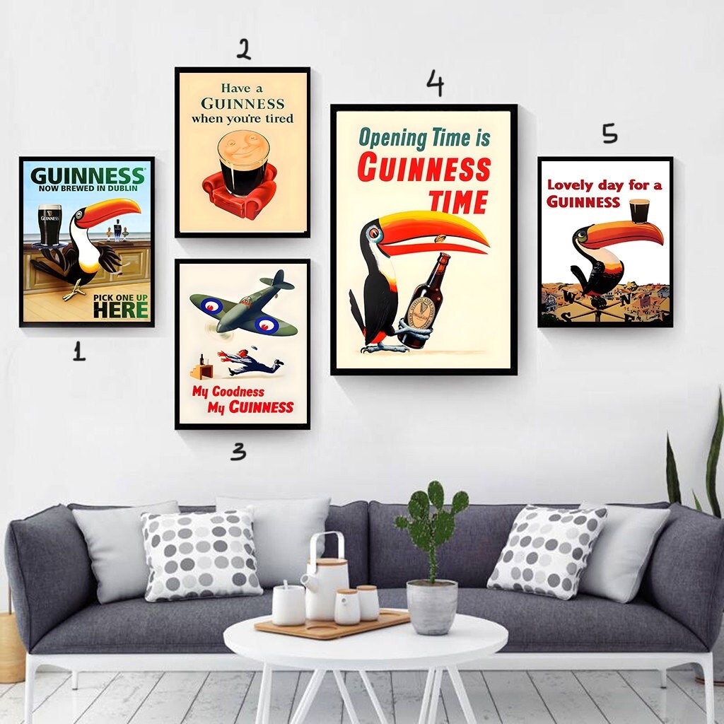 GUINNESS - Set Original Vintage Posters, Beer Poster, Beer L | Inspire ...
