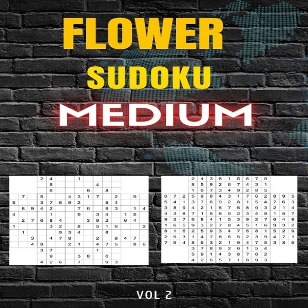 Flower Sudoku - Medium - Volume 2- 100 Logic Puzzles - Inspire Uplift