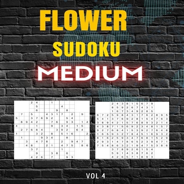 Flower Sudoku - Medium - Volume 4- 100 Logic Puzzles | Inspire Uplift