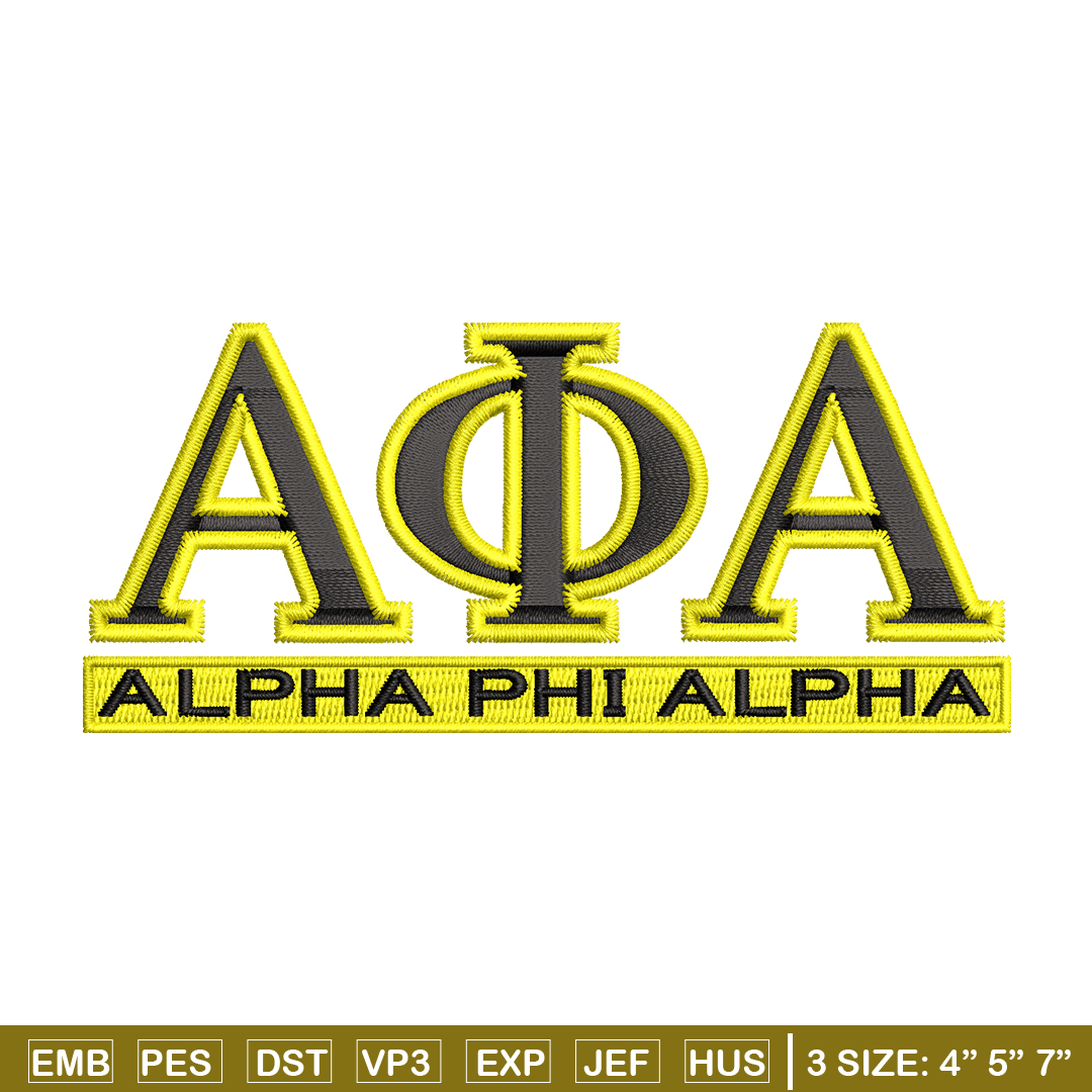Alpha Phi Alpha embroidery design, Alpha Phi Alpha embroider | Inspire Uplift