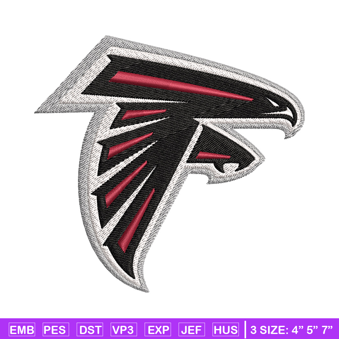 Atlanta Falcons logo Embroidery, NFL Embroidery, Sport embro | Inspire ...