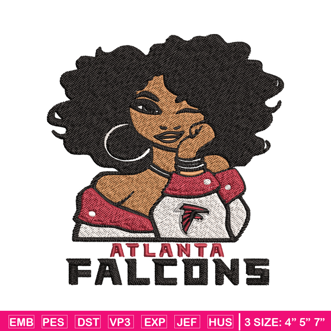 Atlanta Falcons Girl embroidery design, NFL girl embroidery, | Inspire ...