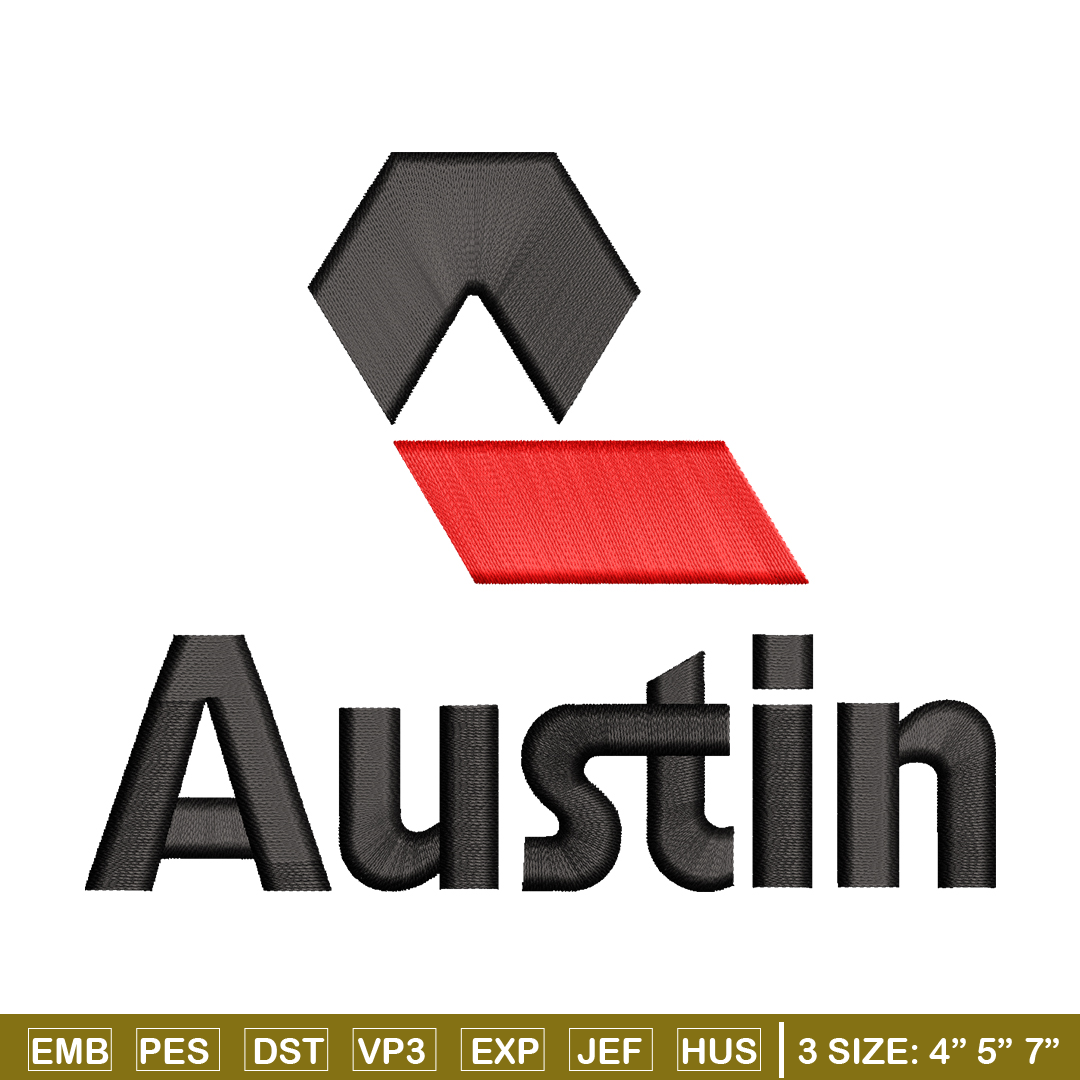 Austin logo embroidery design, Austin logo embroidery, logo | Inspire ...