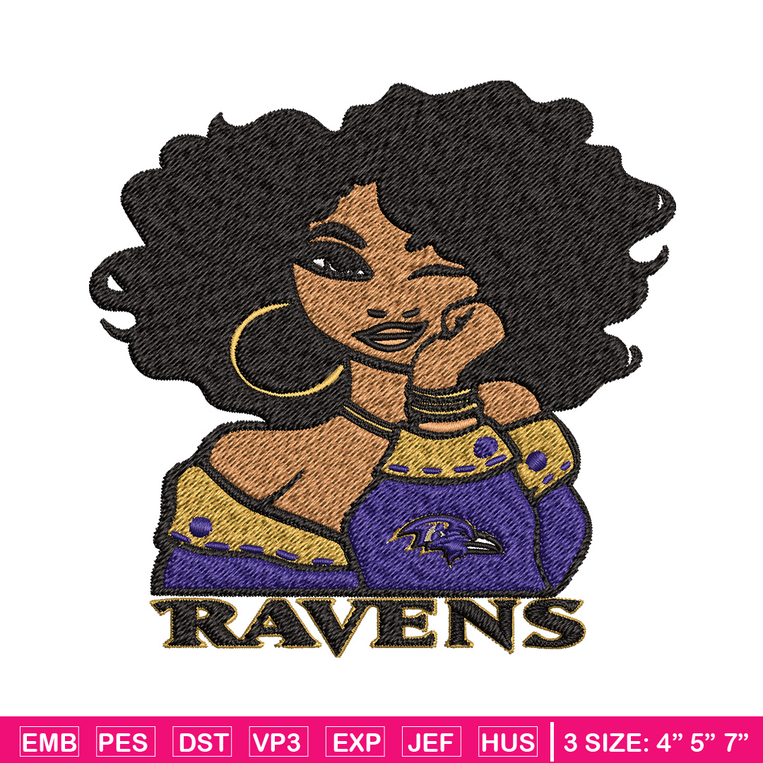 Baltimore Ravens embroidery design, NFL girl embroidery, Bal | Inspire ...