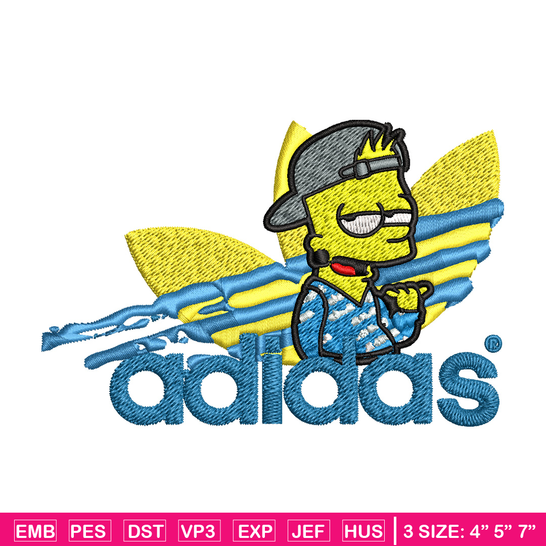 Bart bad boy adidas Embroidery Design,Adidas Embroidery, Bra | Inspire ...
