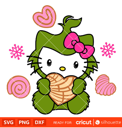 Grinchy Hello Kitty Svg Christmas Concha Svg Sanrio Christma - Inspire ...