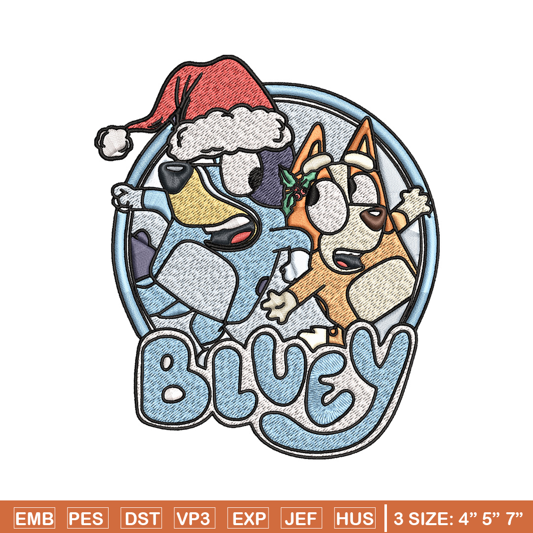 Bluey circle Embroidery Design, Bluey Embroidery, Embroidery | Inspire ...