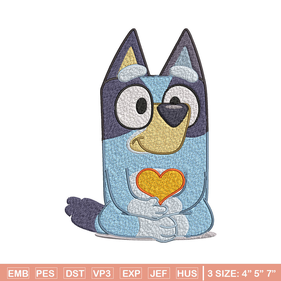 Bluey Embroidery, Bluey Cartoon Embroidery, cartoon Embroide | Inspire ...