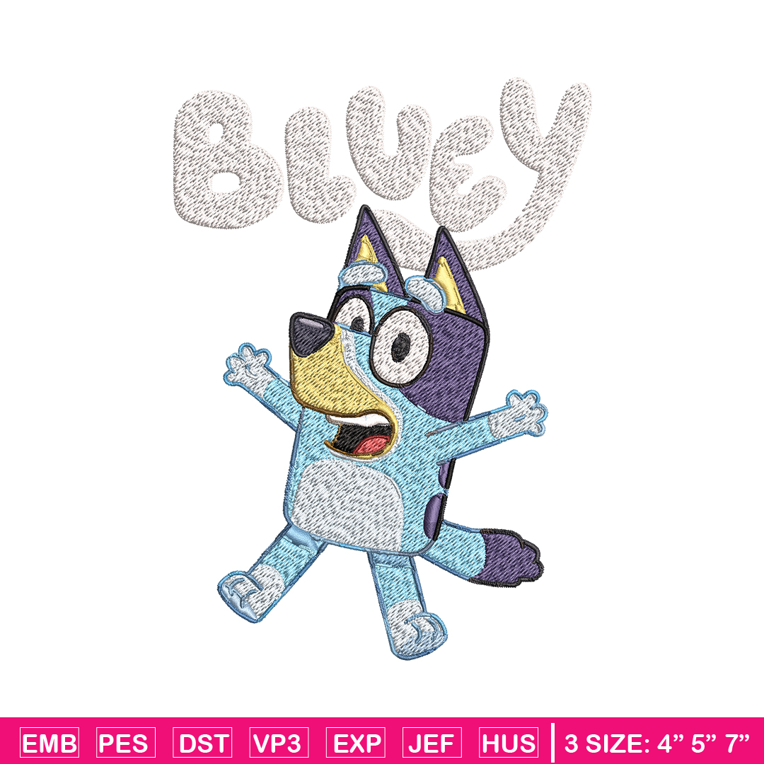 Bluey Embroidery, Bluey Cartoon Embroidery, cartoon Embroide - Inspire ...