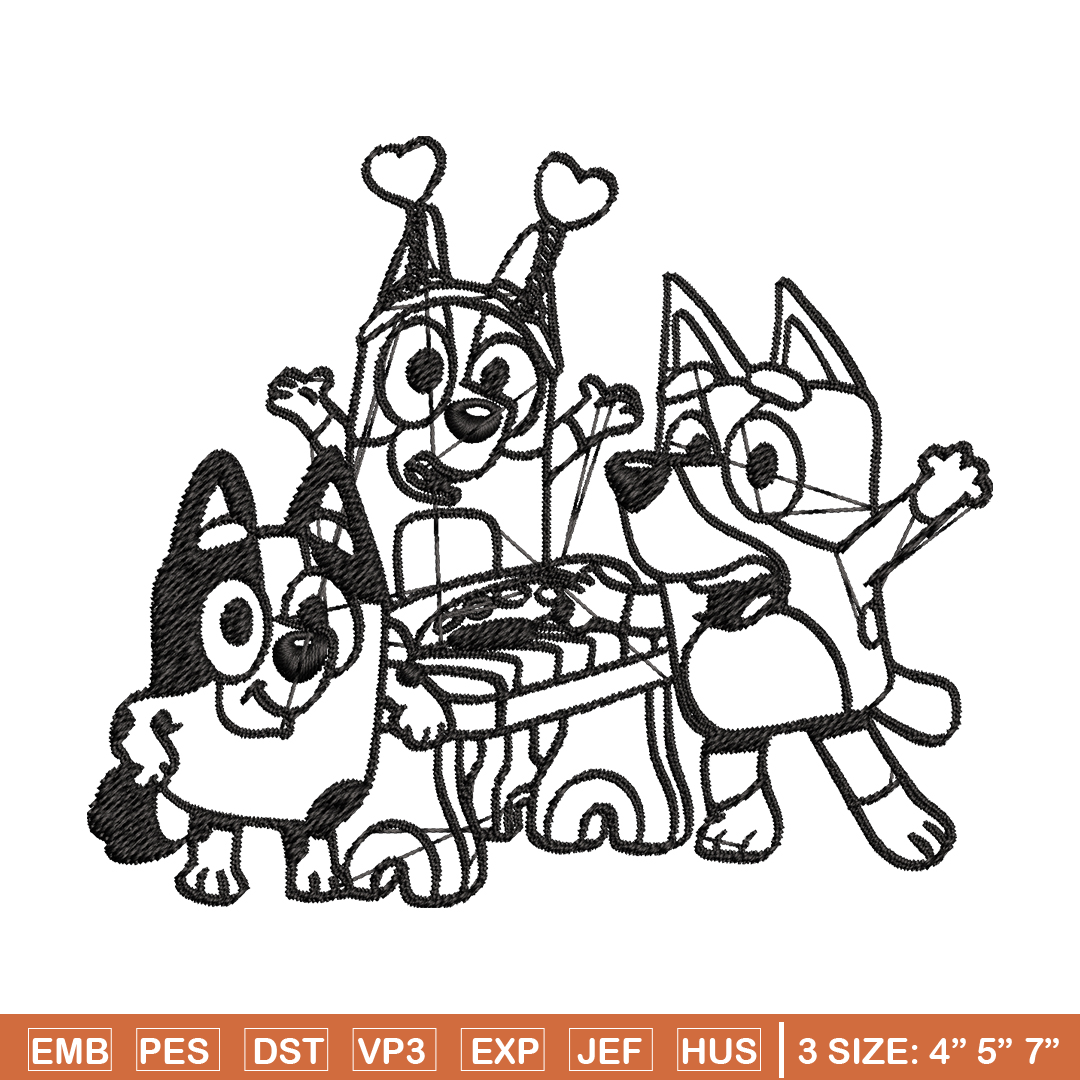 Bluey friends Coloring Pages Embroidery, Bluey Embroidery, E | Inspire ...