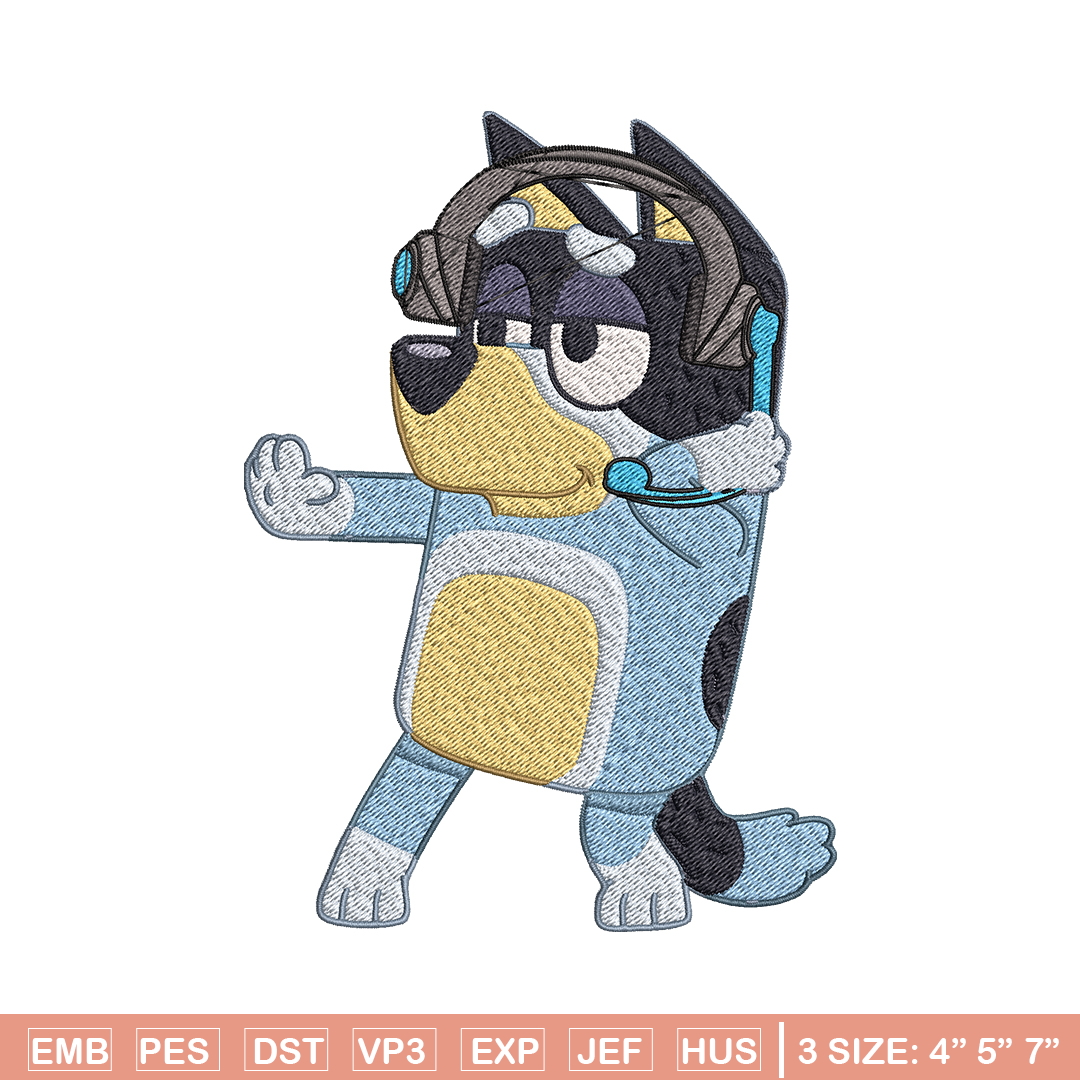 Bluey headphones Embroidery, Bluey headphones Embroidery, Em | Inspire ...