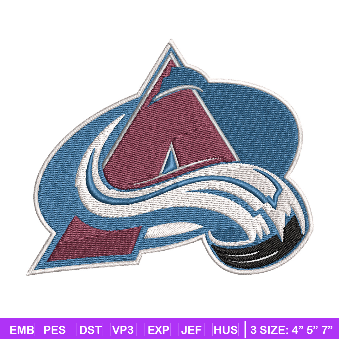 Colorado Avalanche Embroidery Design, Logo Embroidery, NHL E | Inspire ...