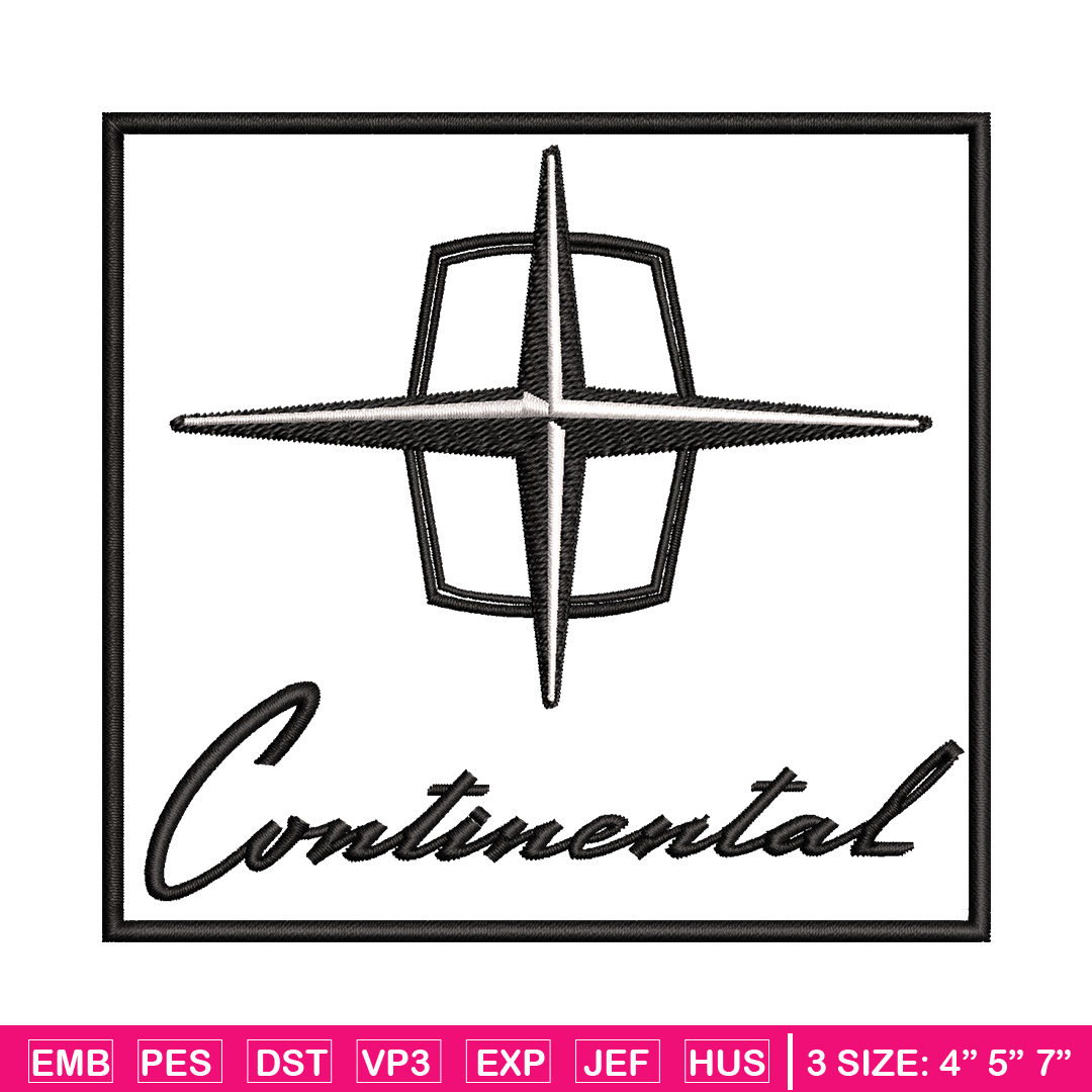 Continental logo embroidery design, Continental logo embroid | Inspire ...
