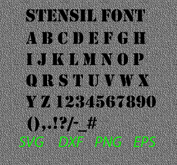 Stencil Font SVG PNG JPEG DXF Digital Cut Vector Files for | Inspire Uplift