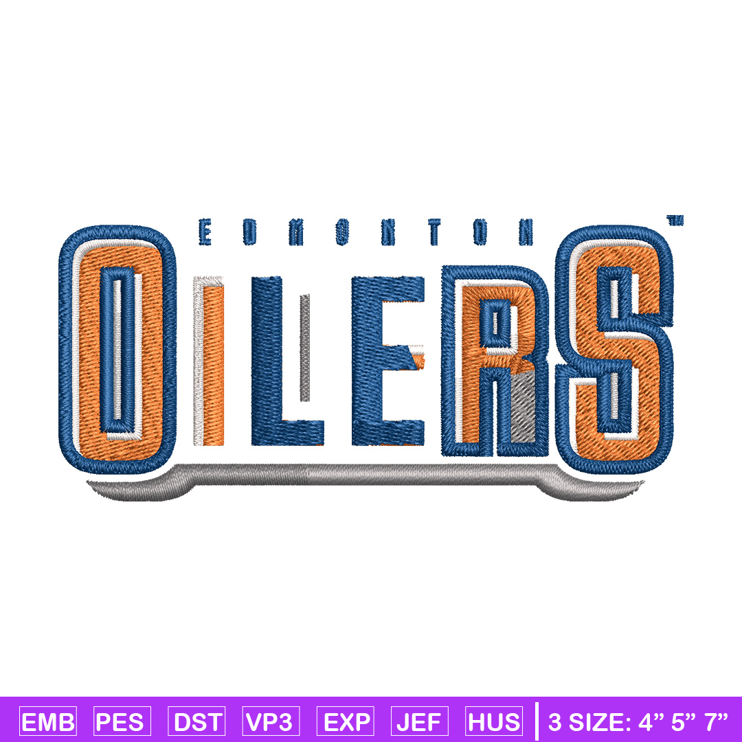 Edmonton Oilers logo Embroidery, NHL Embroidery, Sport embro | Inspire ...