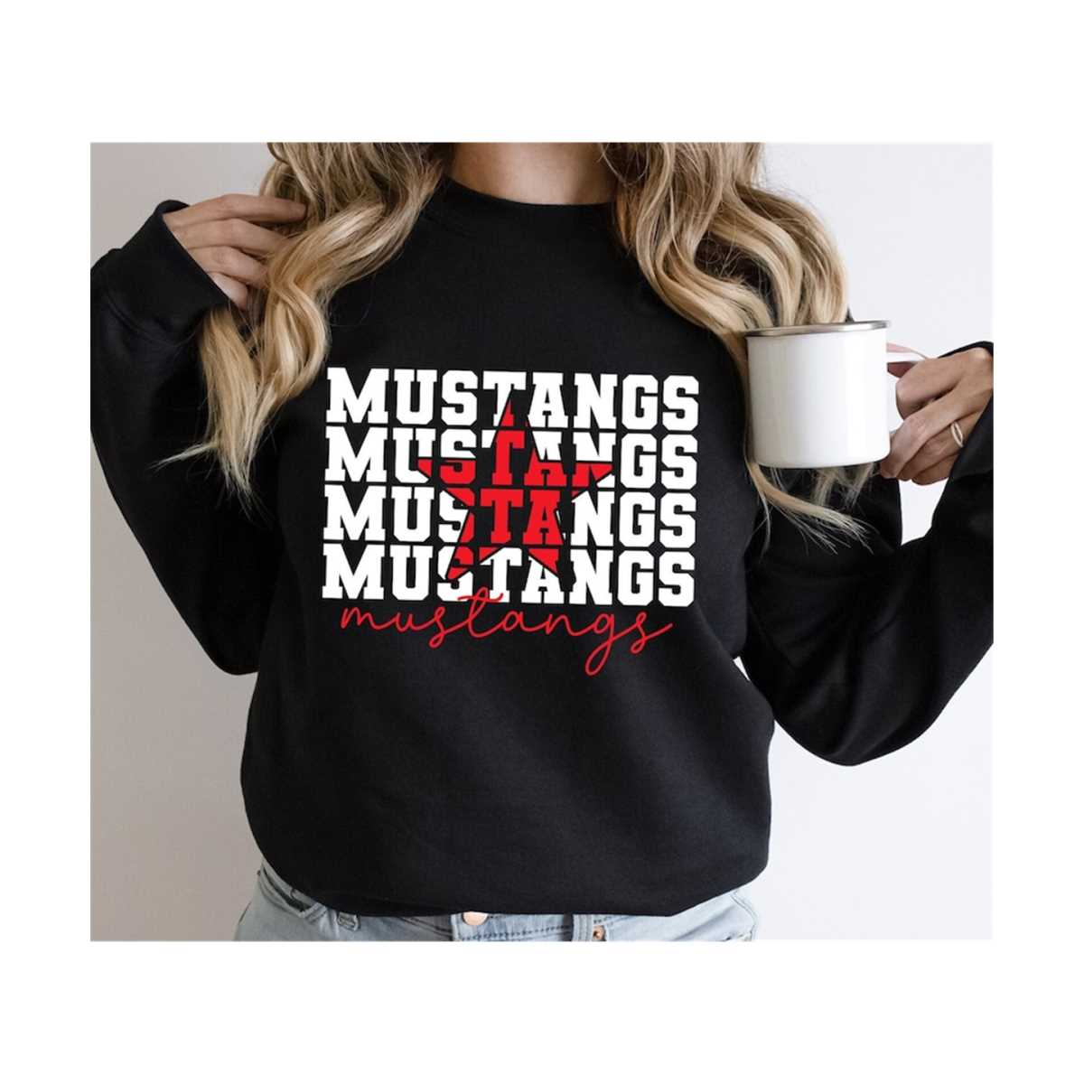 Stacked Mustangs SVG, Mustangs Mascot svg, Mustangs svg, Mus - Inspire ...