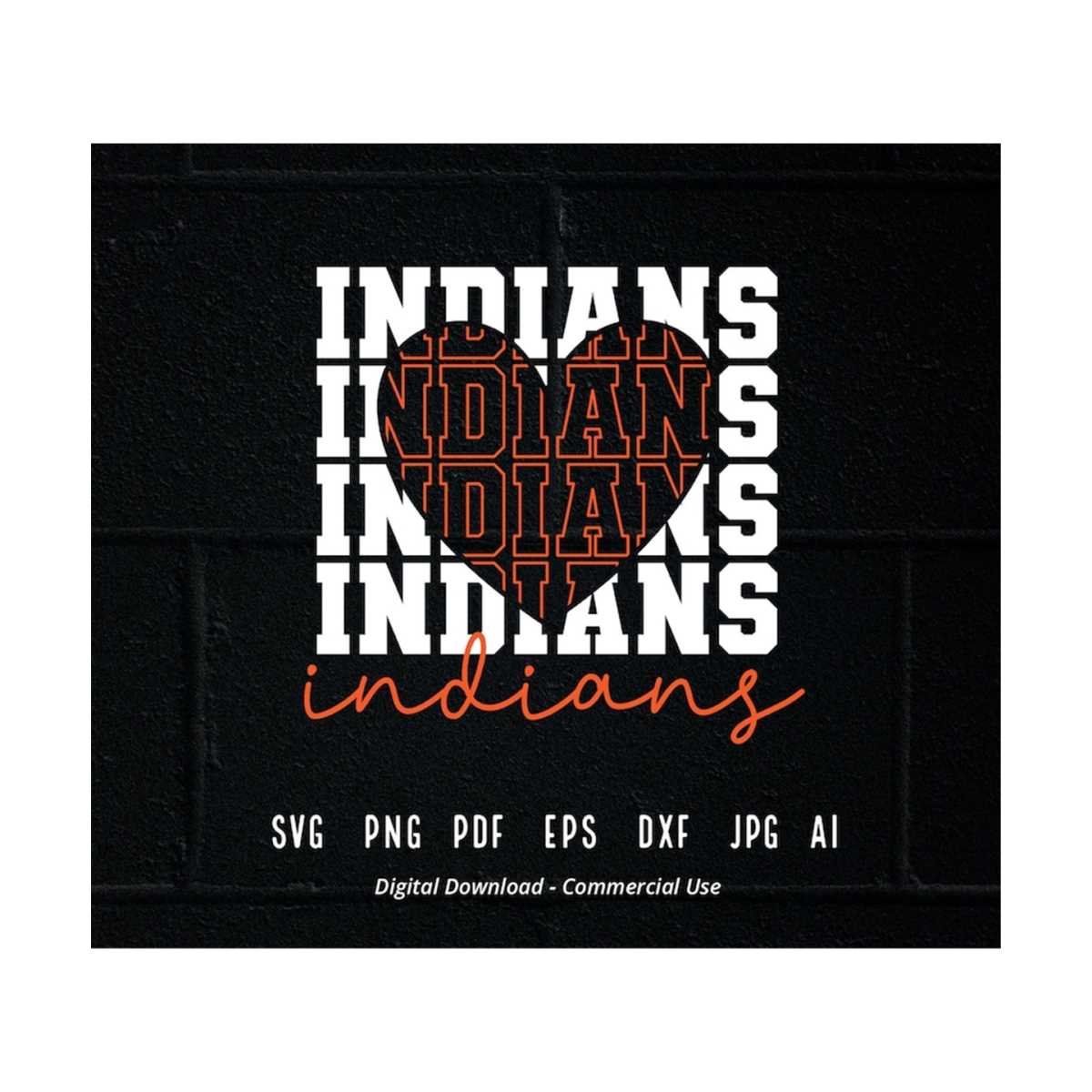 Stacked Indians SVG, Indians Mascot svg, Indians svg, India | Inspire ...