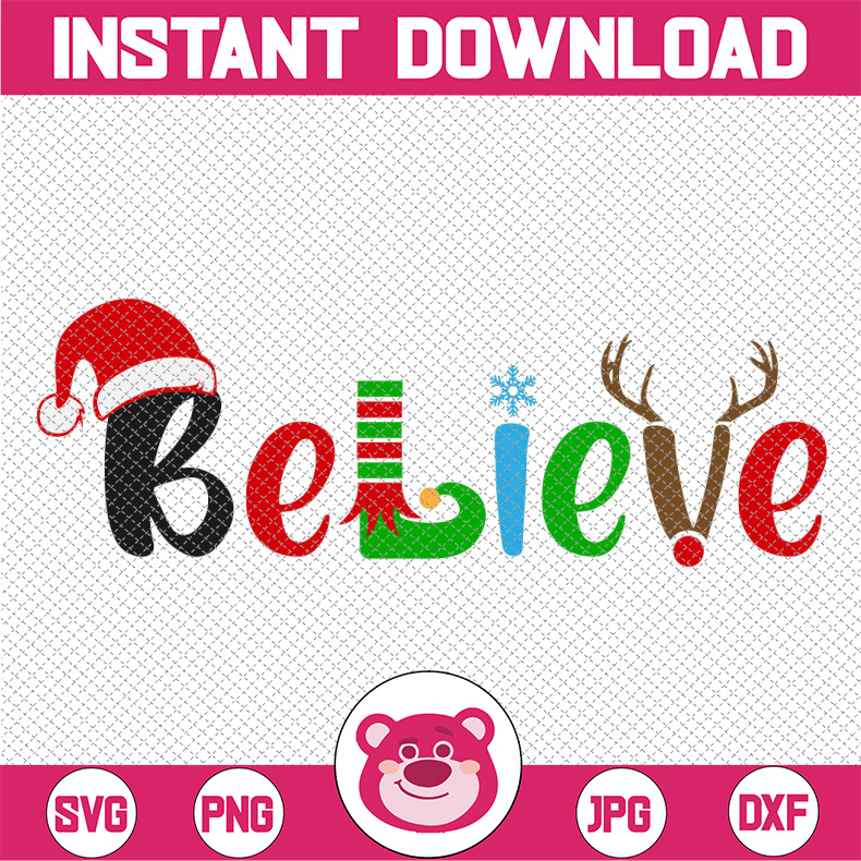 Believe Christmas SVG, Believe Svg, Believe cut files svg, B - Inspire ...