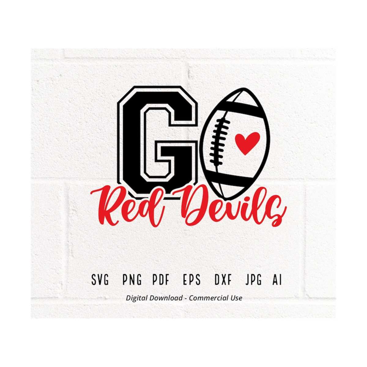 GO Red Devils SVG PNG, Red Devils Mascot svg, Red Devils svg | Inspire ...