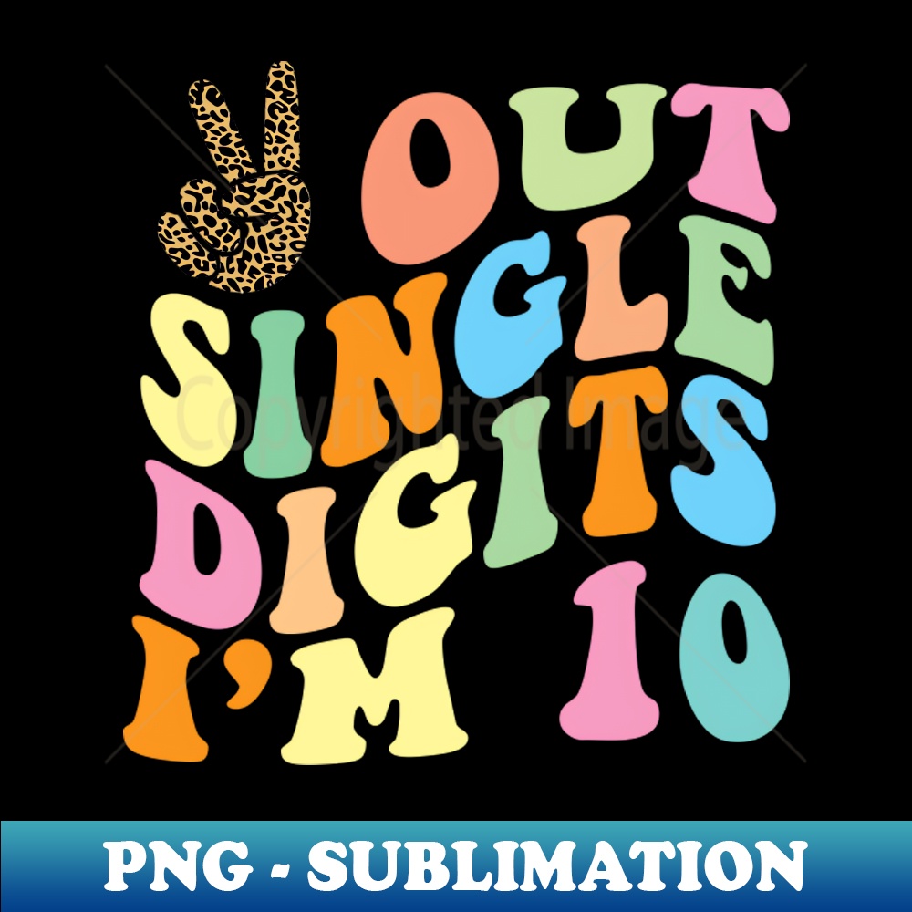 Peace Out Single Digits Groovy 10th Birthday - Signature Sub | Inspire ...