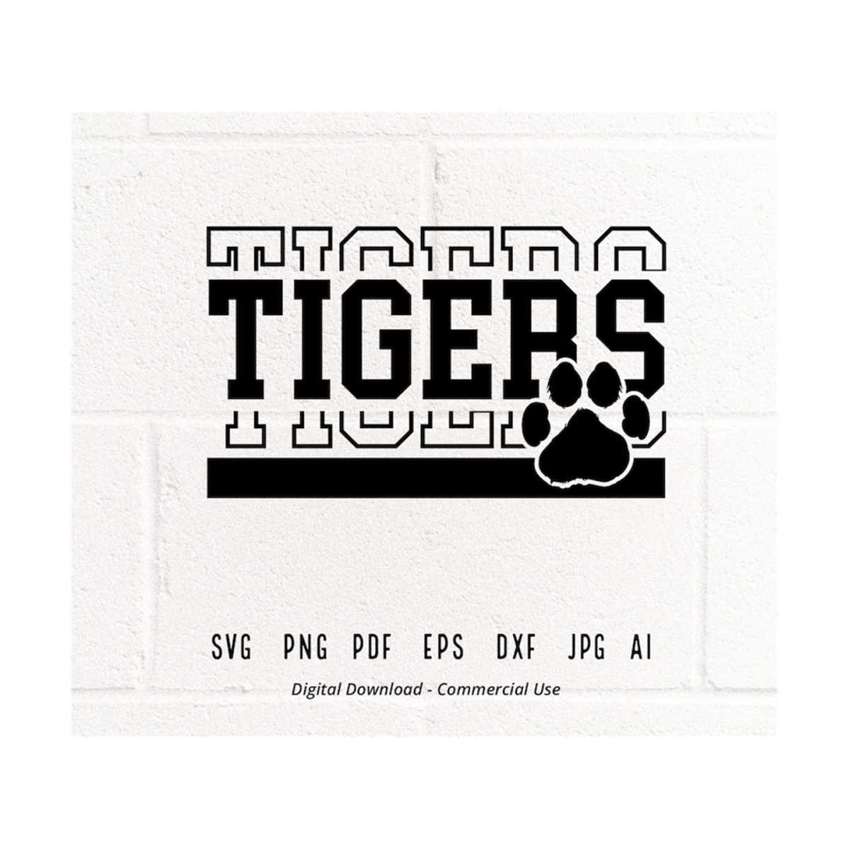 Tigers SVG PNG, Tigers Paw svg, Tigers Mascot svg, Tigers Ch | Inspire Uplift
