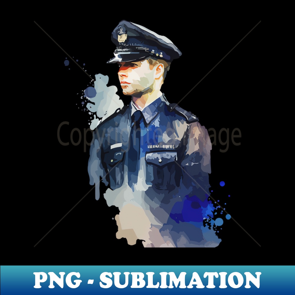 Watercolor police officer cop - Premium PNG Sublimation File - Inspire ...