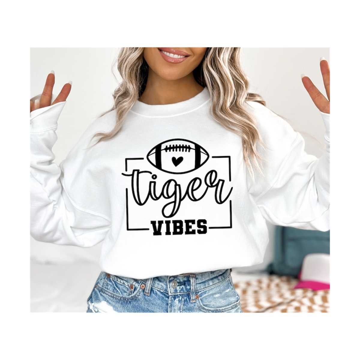 Tiger Vibes SVG PNG, Tigers svg, Tigers Cheer svg, Tiger Mas - Inspire ...