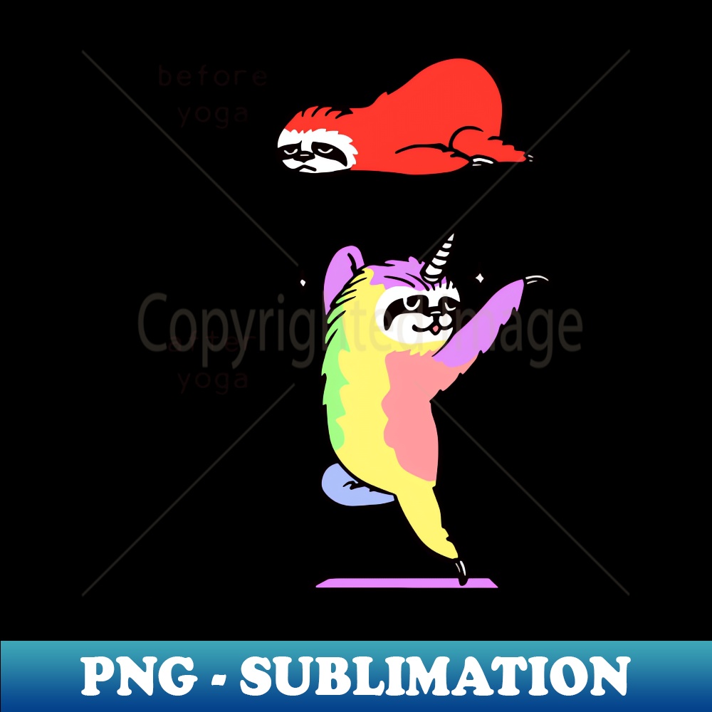 Before And After Yoga Sloth - Special Edition Sublimation PN | Inspire ...