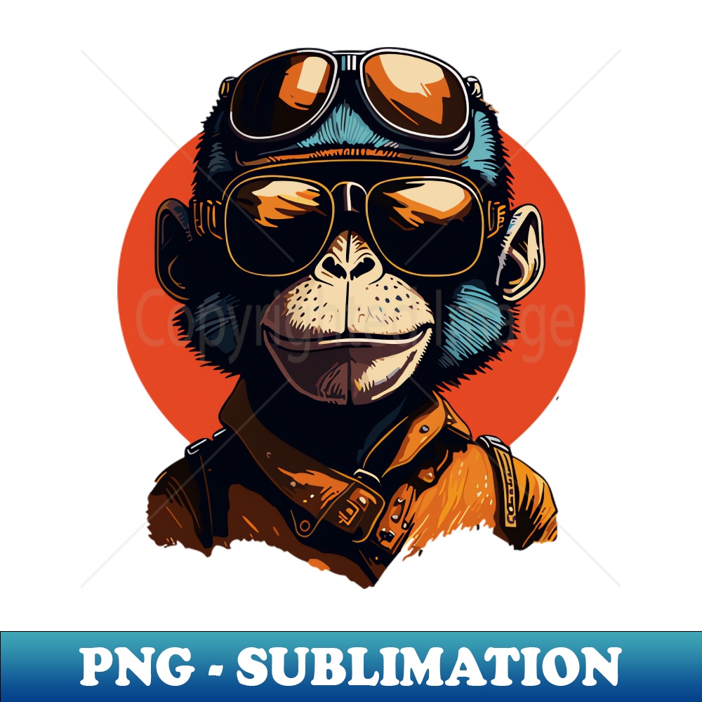 Vintage Monkey Coolness - PNG Transparent Sublimation File - | Inspire ...