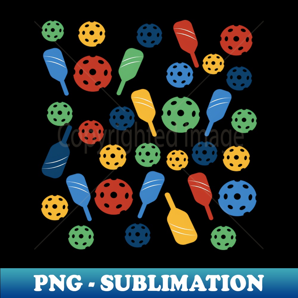 Colorful Pickle-ball Paddle Pattern - Premium Sublimation Di | Inspire ...