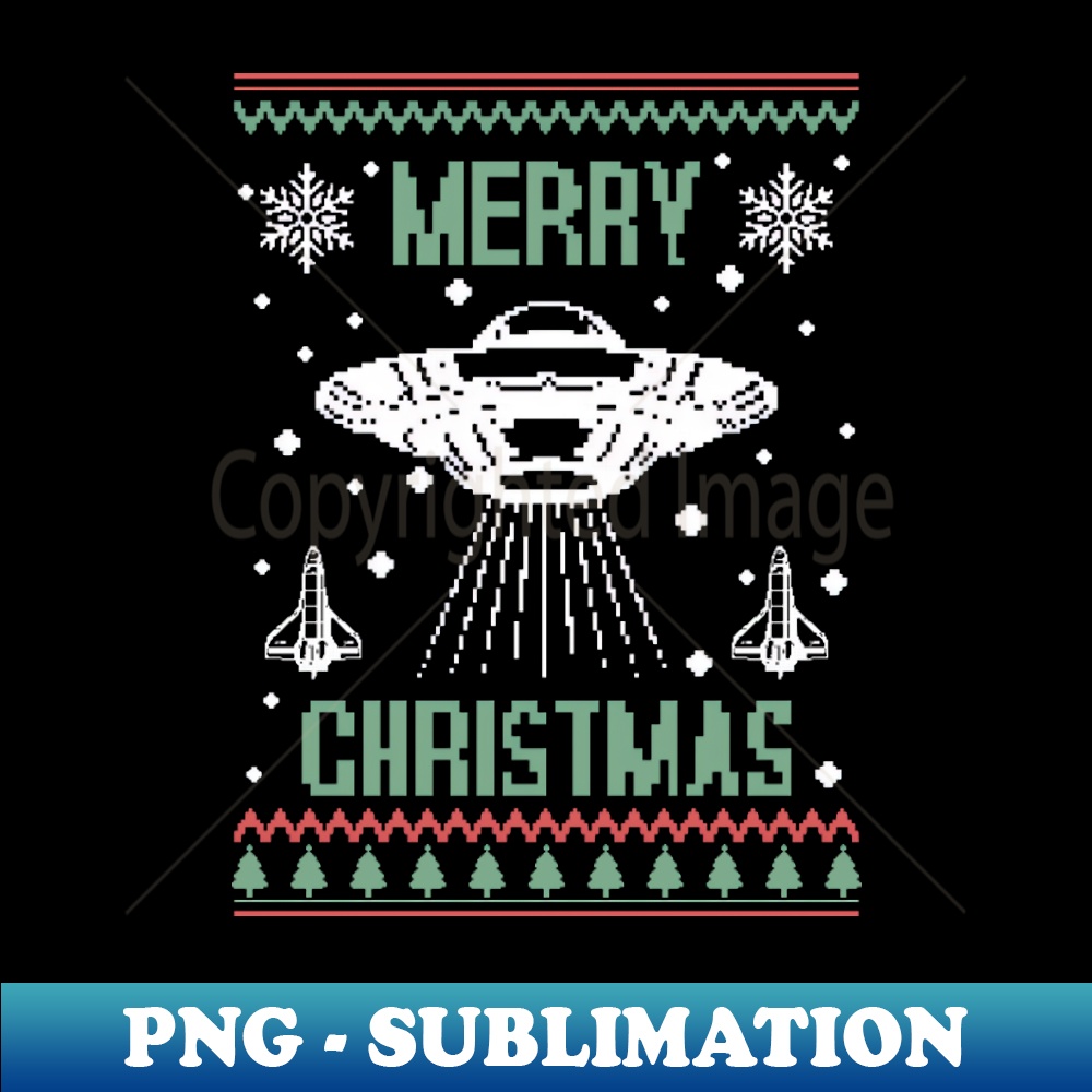 Merry Christmas with aliens - PNG Sublimation Digital Downlo - Inspire ...