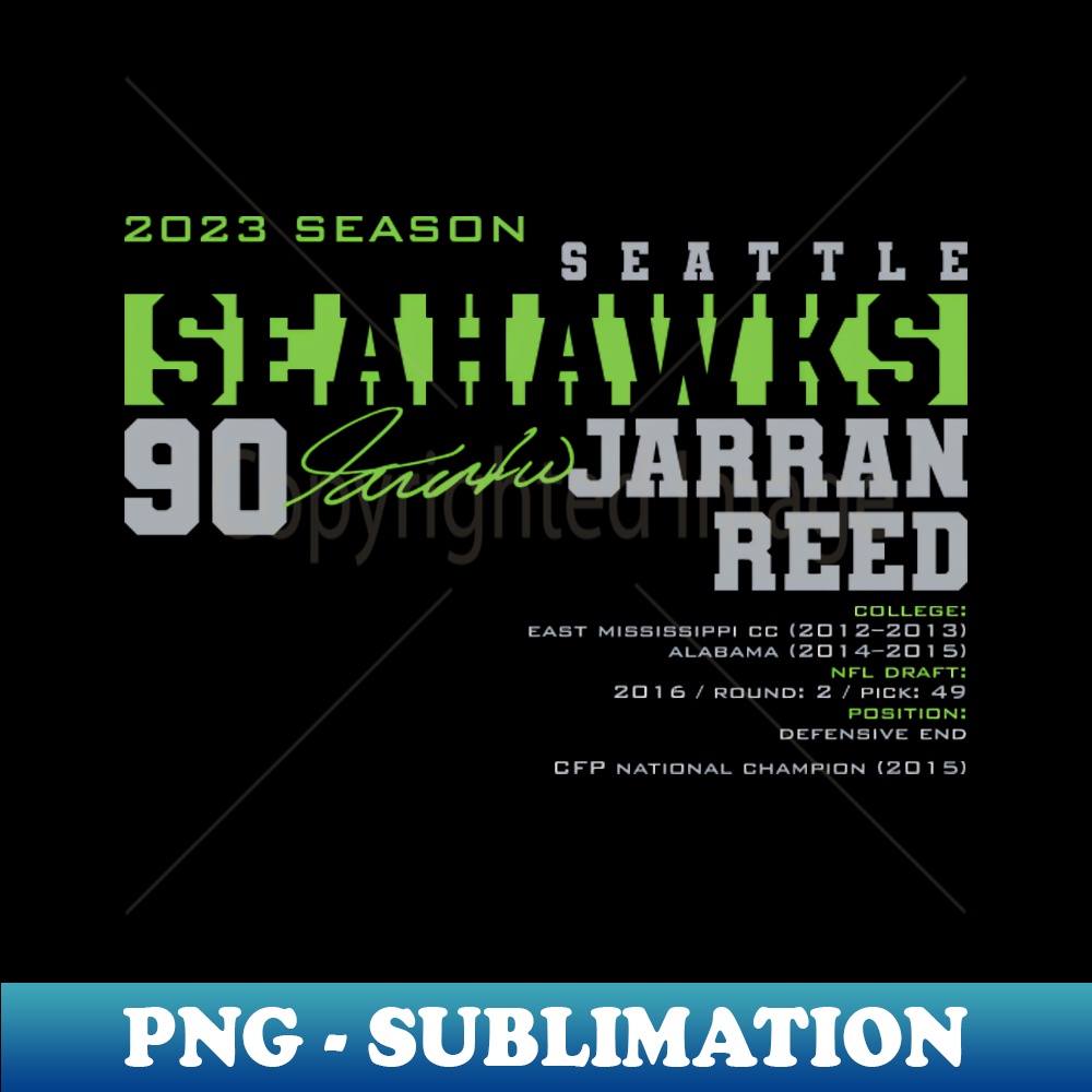 Reed - Seahawks - 2023 - Special Edition Sublimation PNG Fil - Inspire ...