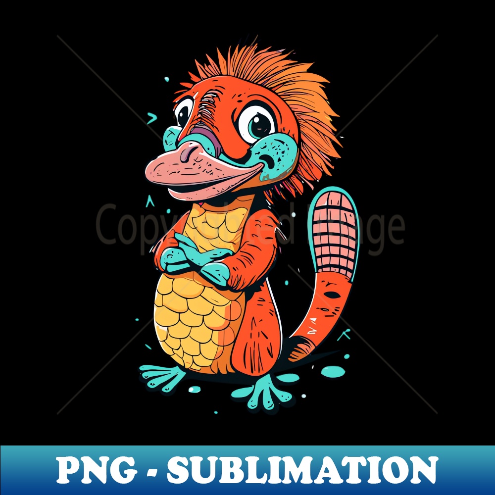 Playful Platypus with a Quirky Grin - Premium PNG Sublimatio - Inspire ...