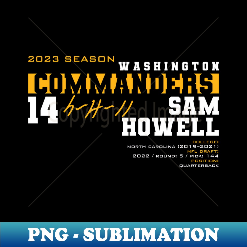 Howell - Commanders - 2023 - Sublimation-Ready PNG File - De | Inspire ...