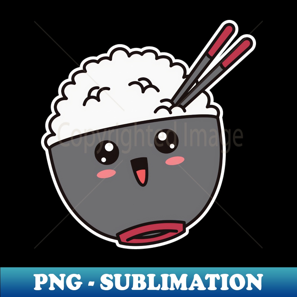 Cute Rice Kawaii Rice - Modern Sublimation PNG File - Spice - Inspire ...